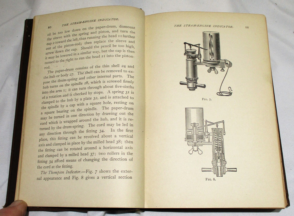 1900 Steam Engine Indicator First Edition Antiquarian Book - Etsy