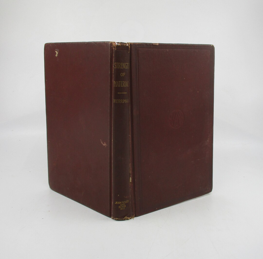 1912 Strength of Materials Book: Industrial Engineering Reference - Etsy