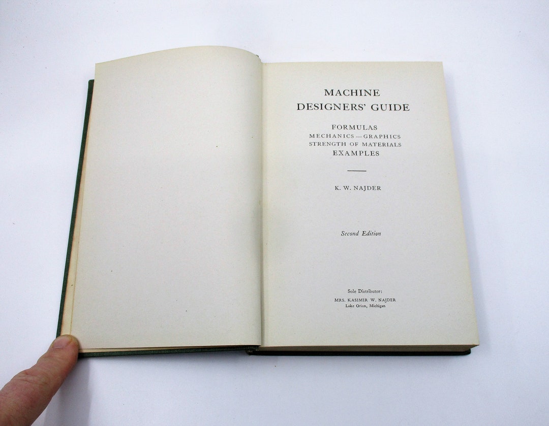 1942 Machine Design Book, RARE Private Publication, Industrial Factory ...