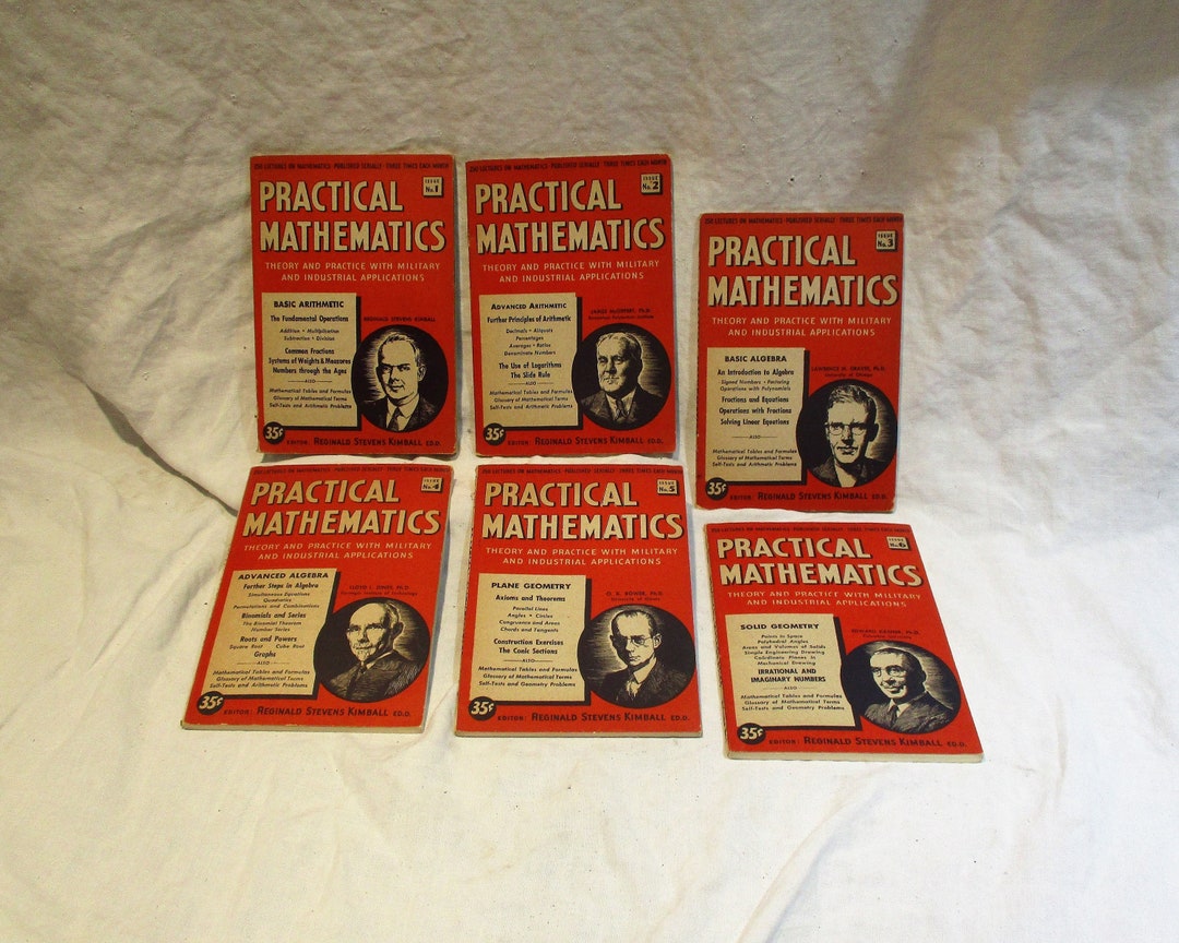 1943 Practical Mathematics, Set of 6 Booklets, Mathematics Education ...
