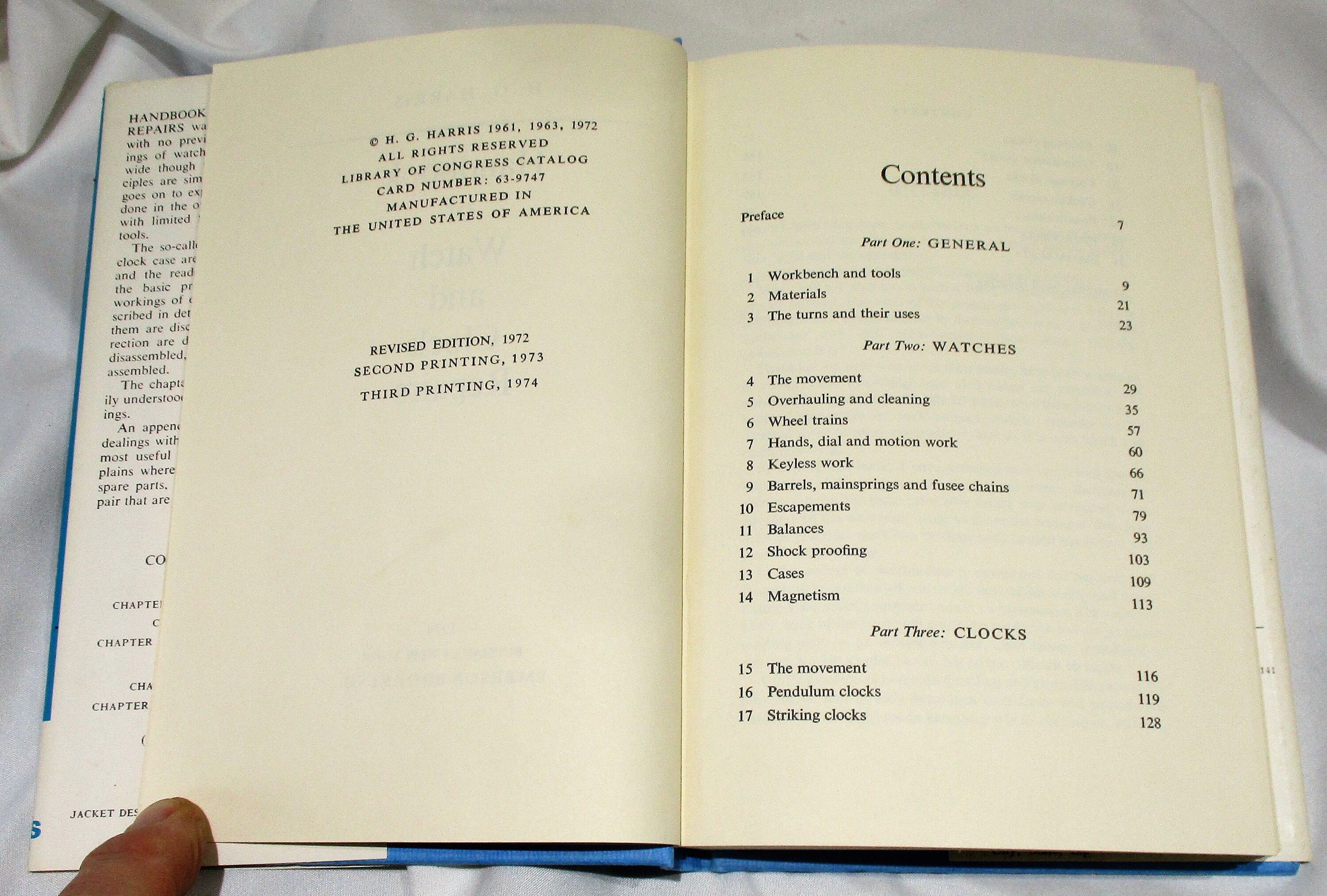 1974 Handbook of Watch and Clock Repair Book Old Reference - Etsy