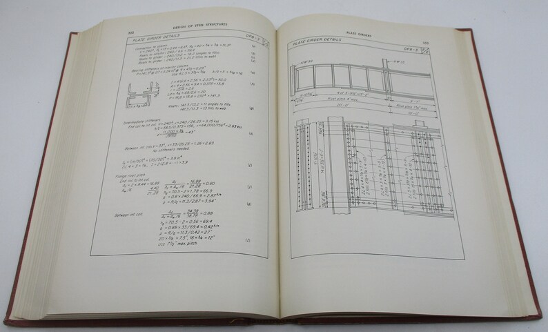 1957 Architectural and Civil Engineering Book, Design of Steel ...