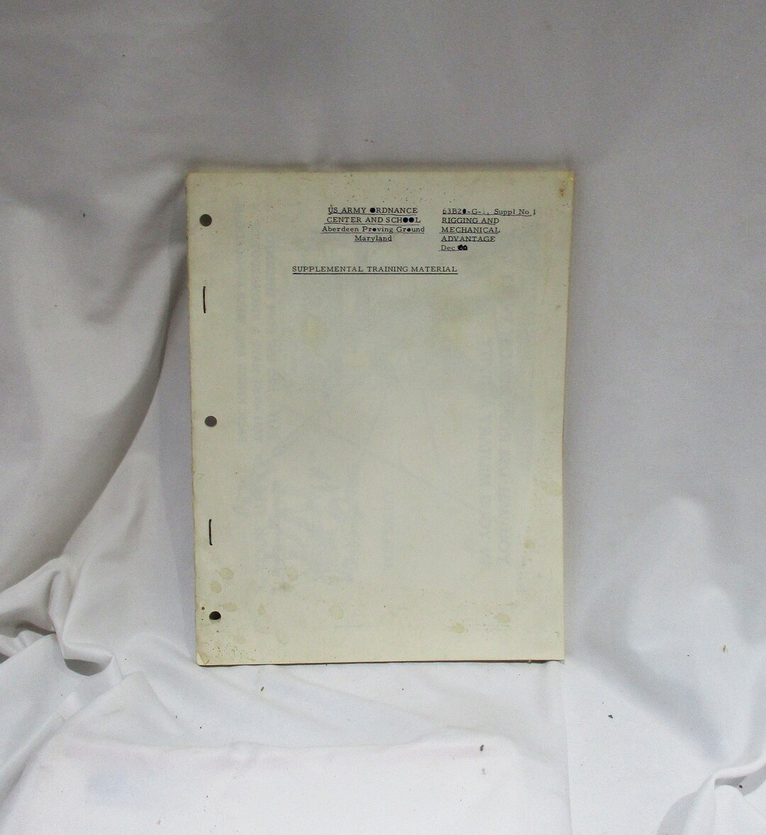 1955 US Army Rigging & Knots Booklet: Ordnance Training Manual - Etsy