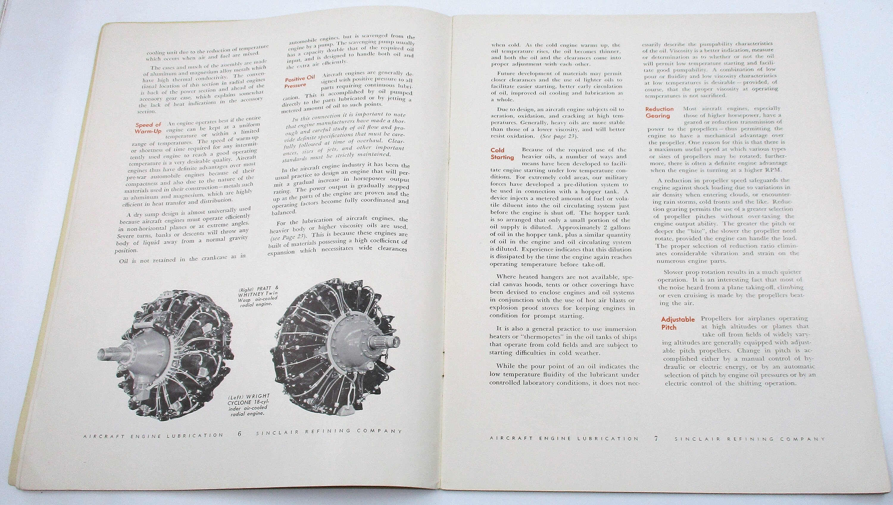 1944 Sinclair Refining Company, Aircraft Engine Lubrication, Oil and ...