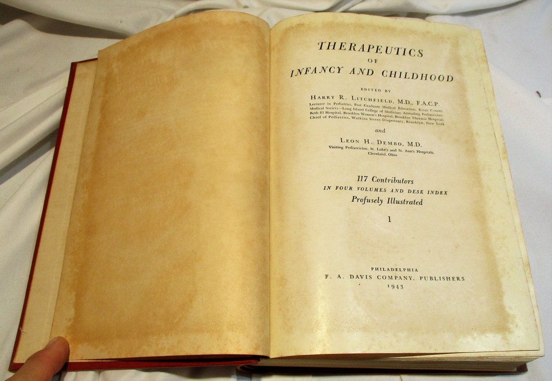 1943 Pediatric Medicine Books: Therapeutics of Infancy, 4-volume Set - Etsy