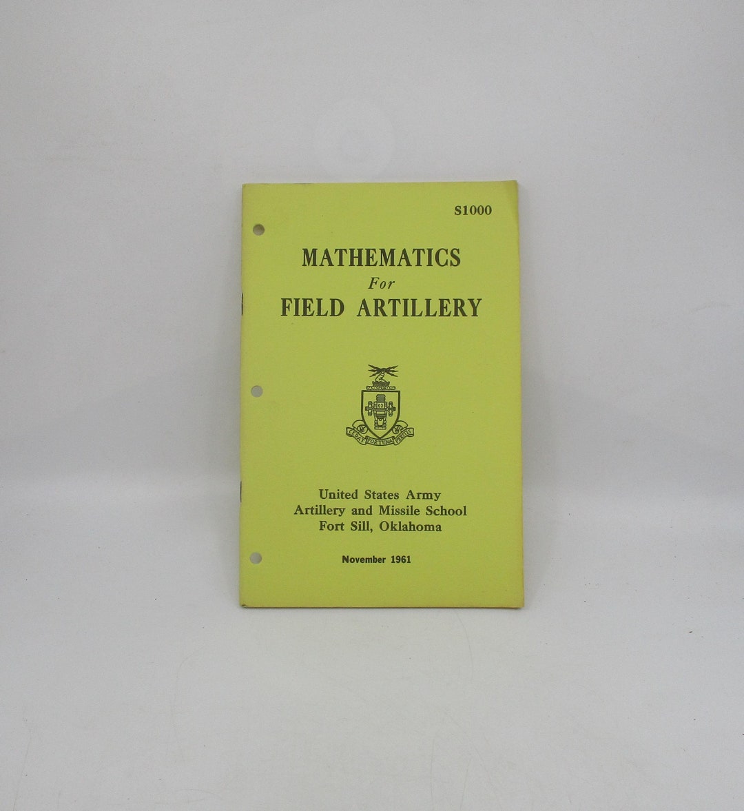 1961 US Army Artillery Mathematics Booklet - Fort Sill Oklahoma - Etsy