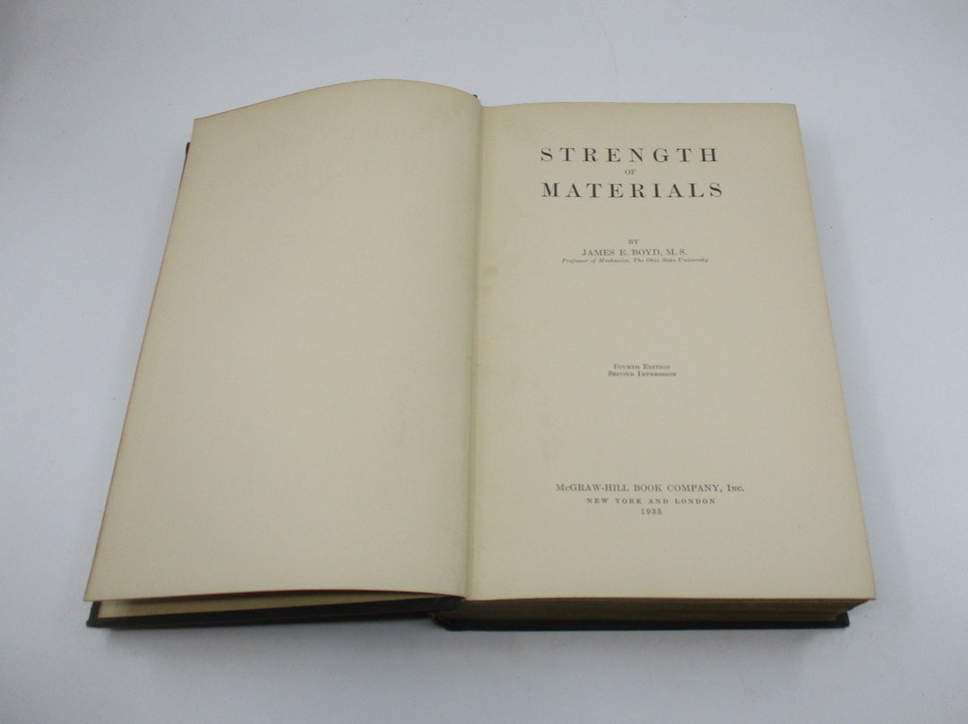 1924 Strength of Materials Book, Industrial Factory Engineering ...