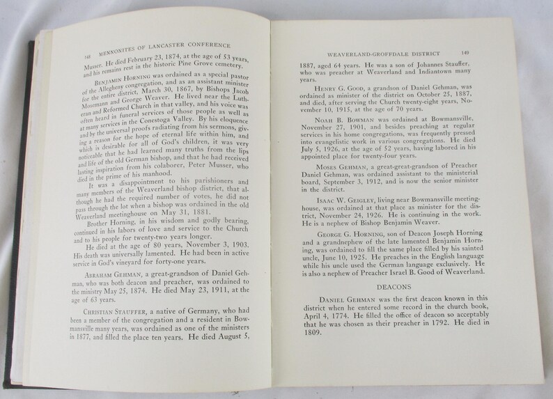 1931 Mennonites of Lancaster Conference, Pennsylvania Dutch History and ...