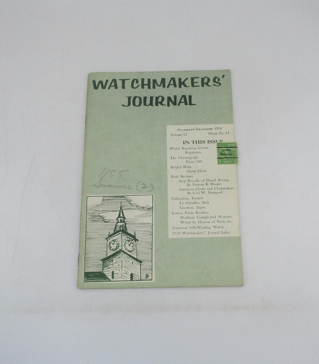 1958 Watchmakers' Journal, Watch and Clock Repair Book, Old Reference ...