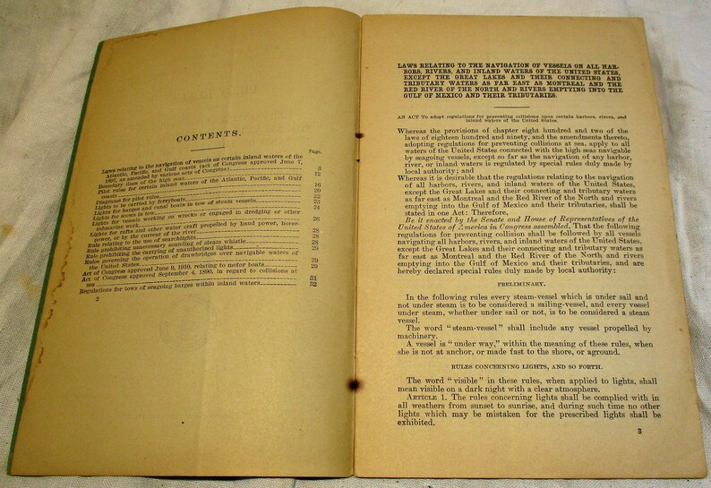 1920s Boating Pamphlet and Letter, Steamboat Inspection Service Booklet ...
