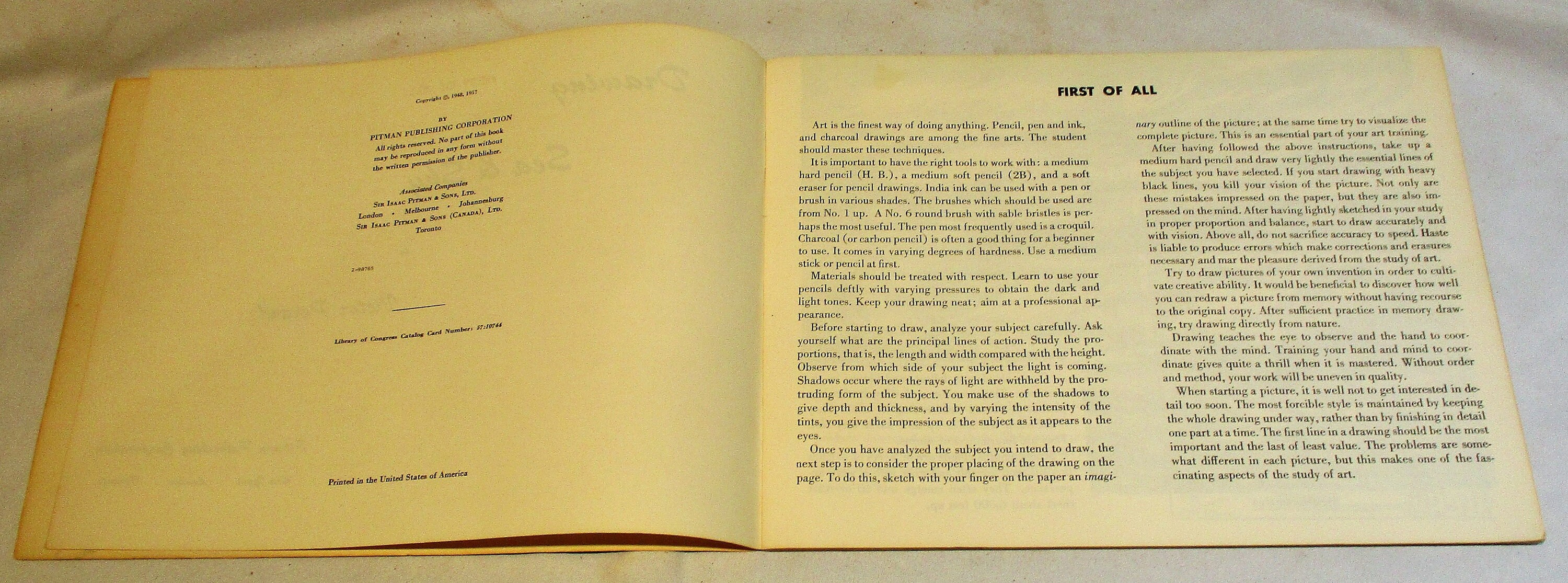 Drawing Instruction Book Drawing Sea and Sky Mid Century - Etsy