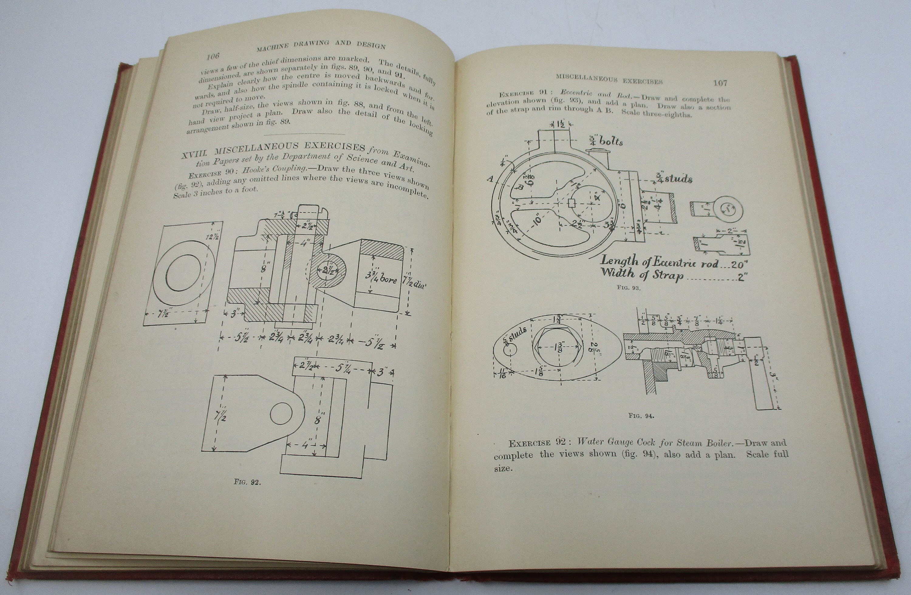 1903 Machine Drawing and Design, Industrial Factory Machinists Handbook ...