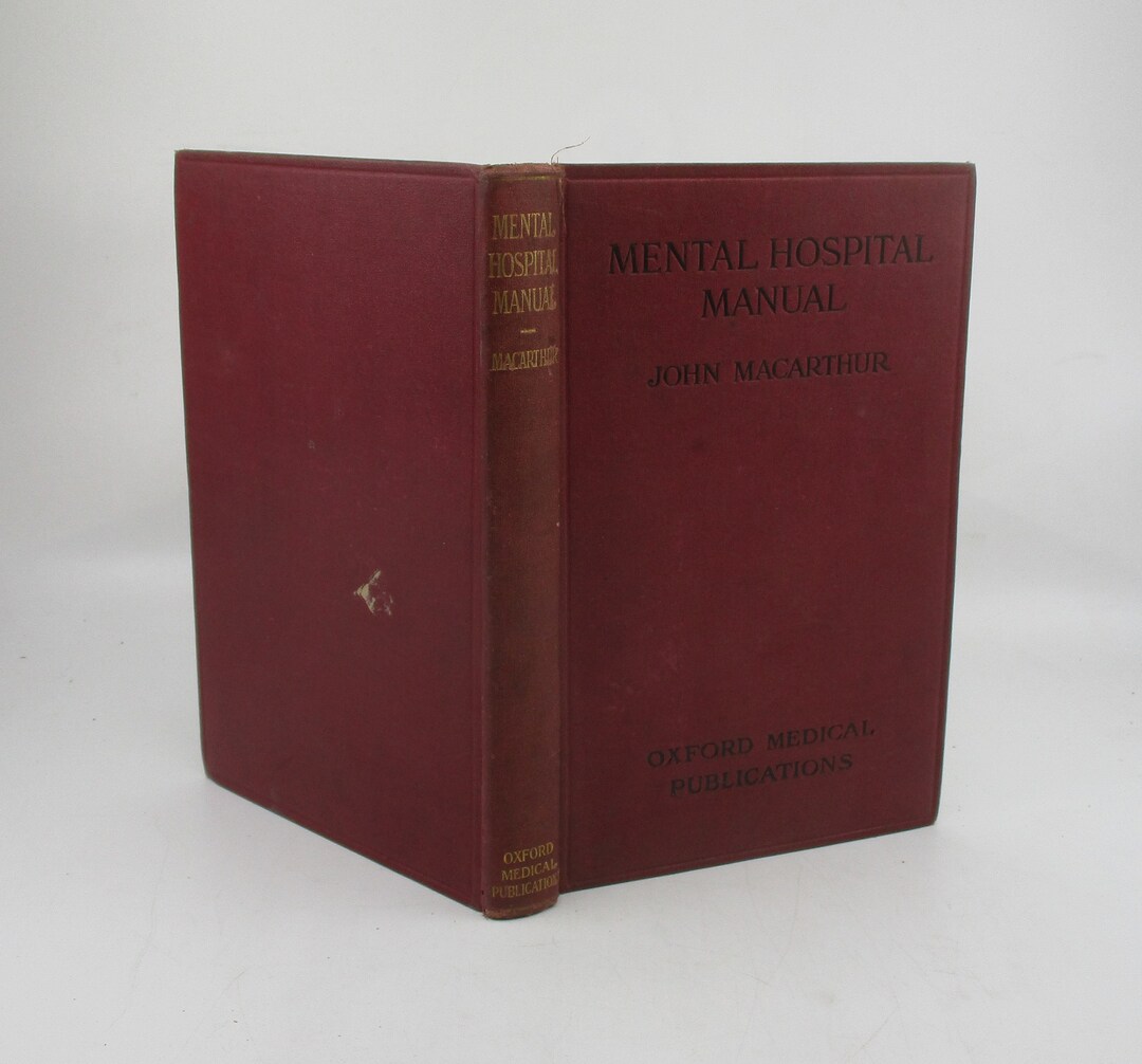 1921 Mental Hospital Manual, Clinical Psychiatry, Psychology ...