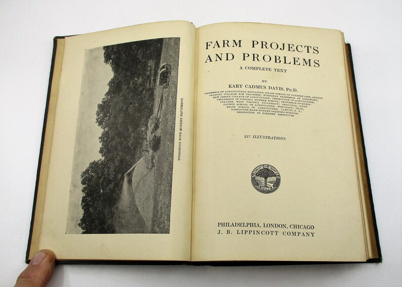 1927 Agriculture Book, Farm Projects and Problems, Early 20th Century ...