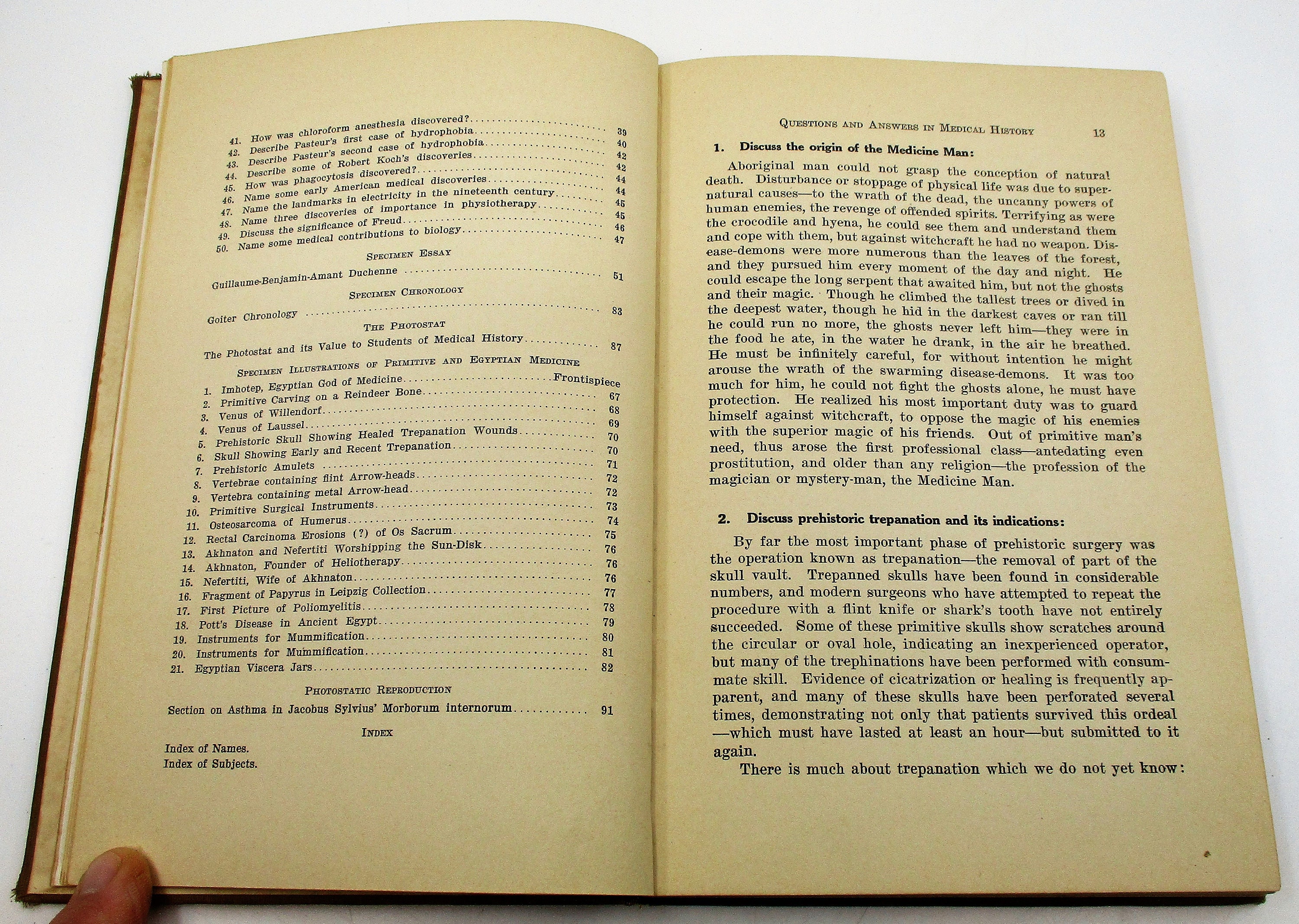 1933 Syllabus Of Medical History History Of Medicine Etsy 
