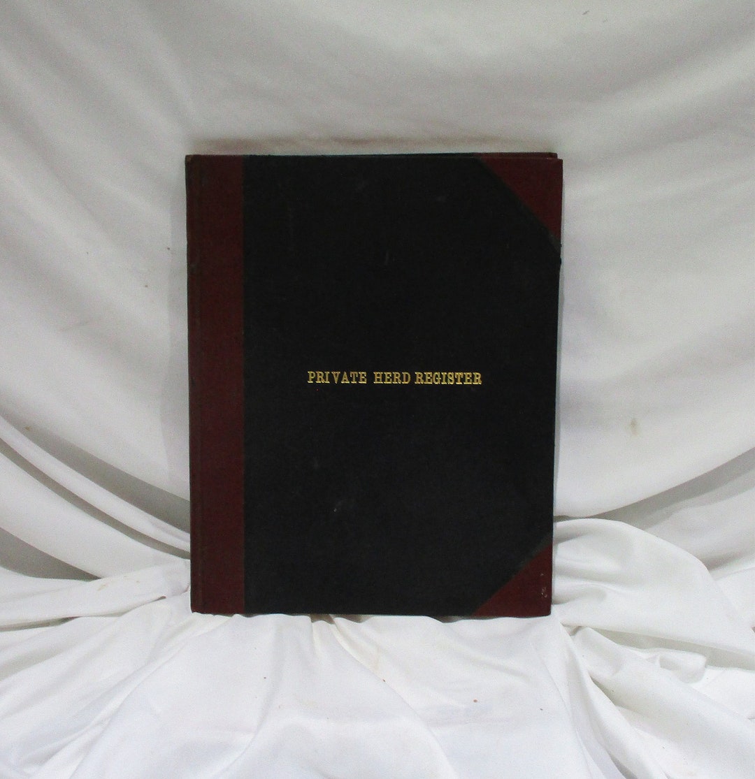 Holstein Friesian Cattle Herd Register, Cattle and Cow Breeding Ledger ...