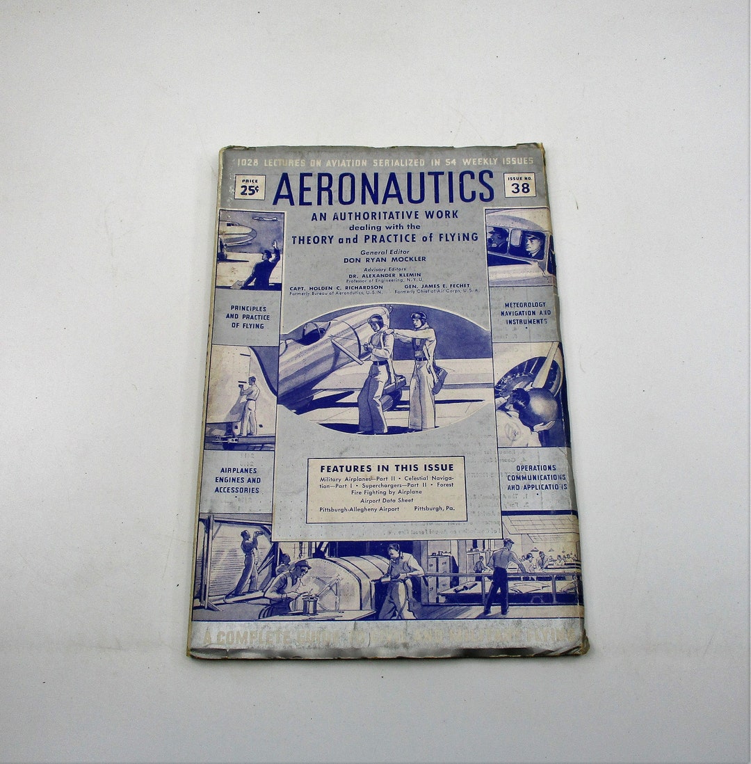 1941 Aviation Book, Aeronautics, Early Flying Instruction and Journal ...