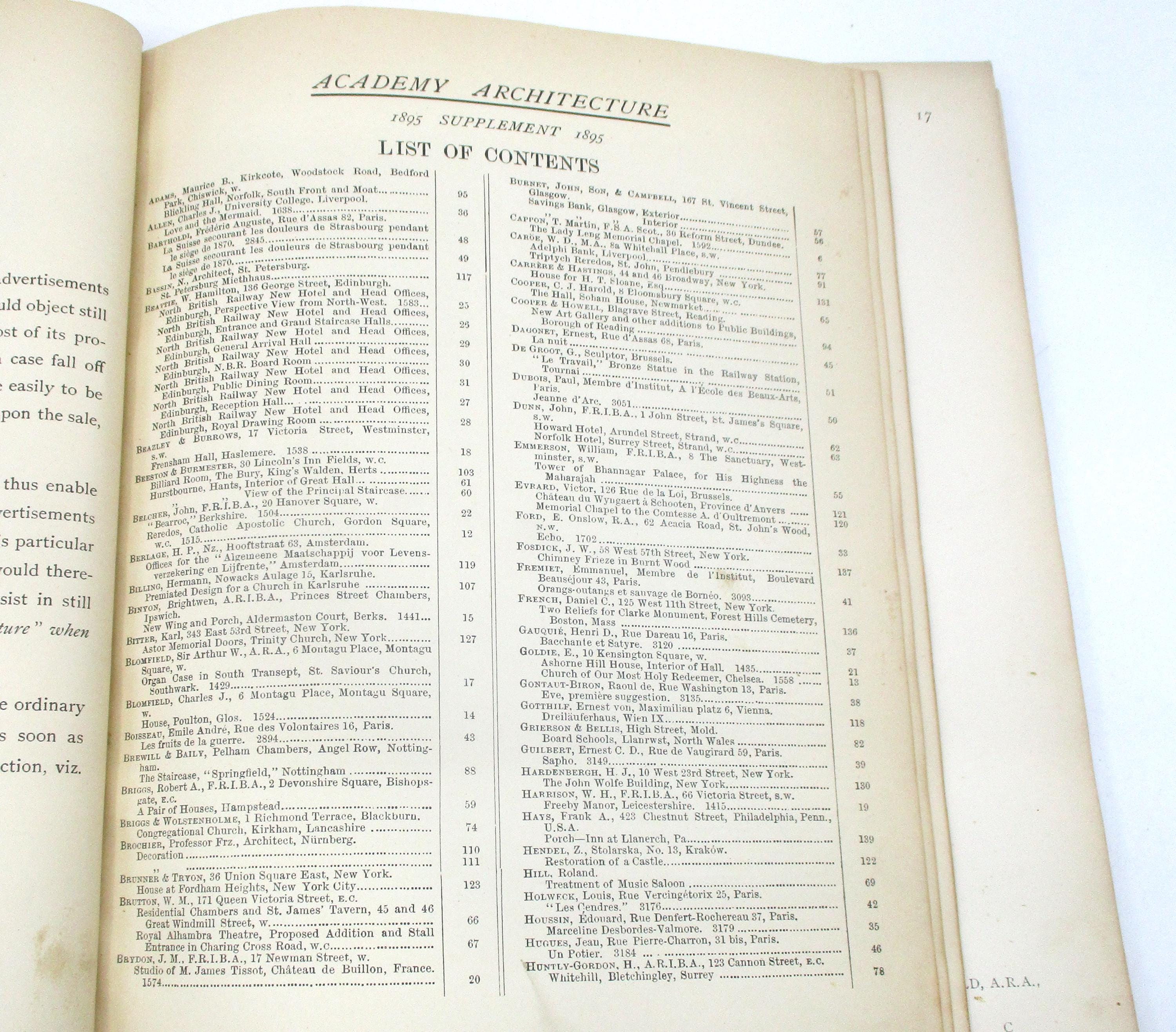 1895 British Academy Architecture, Architectural Review, Civil ...
