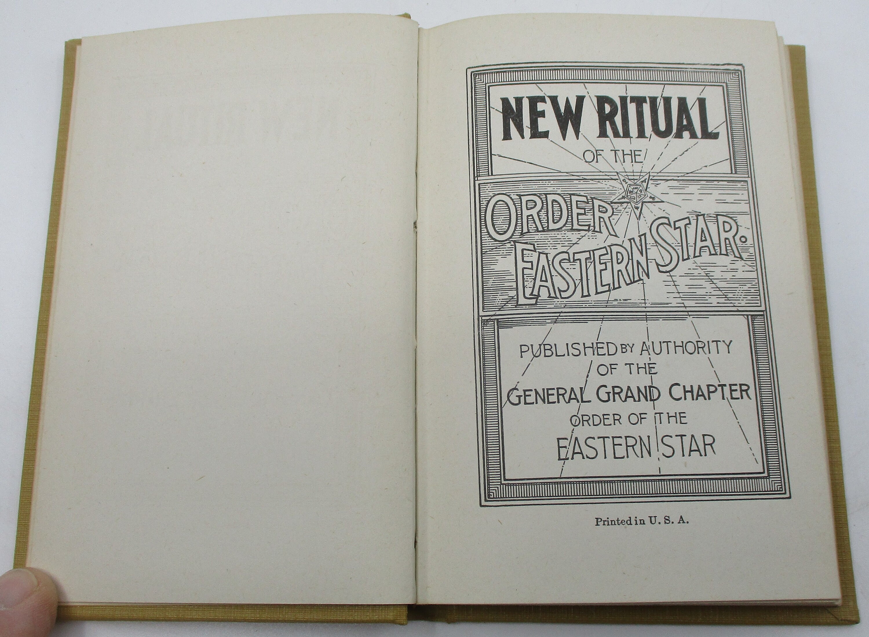 1940 Order of the Eastern Star Ritual Book: Freemason Secret Society - Etsy