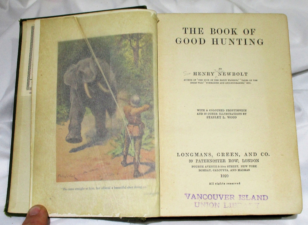 1920 Hunting Memoir: the Book of Good Hunting, Big Game Adventure - Etsy