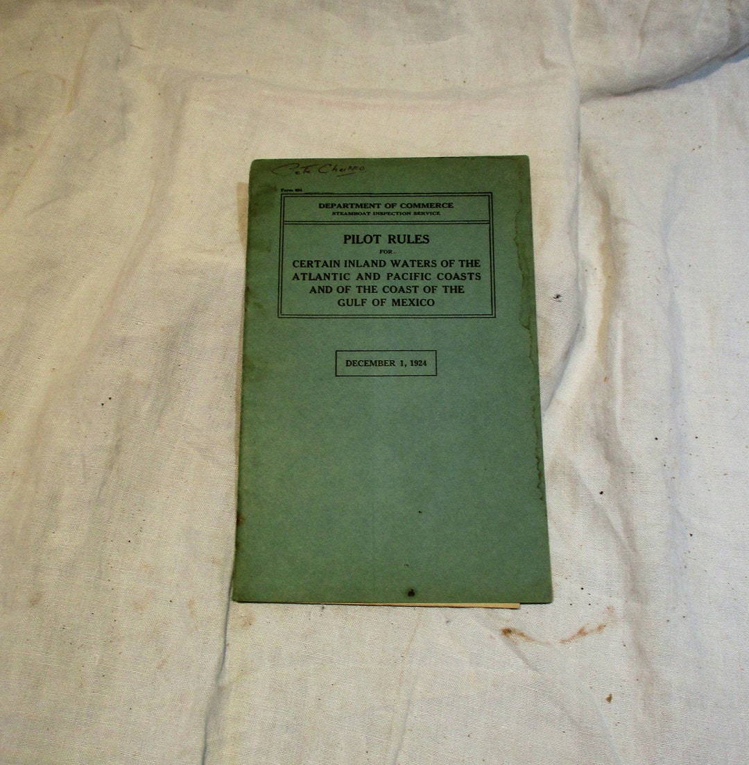 1920s Boating Pamphlet and Letter, Steamboat Inspection Service Booklet ...