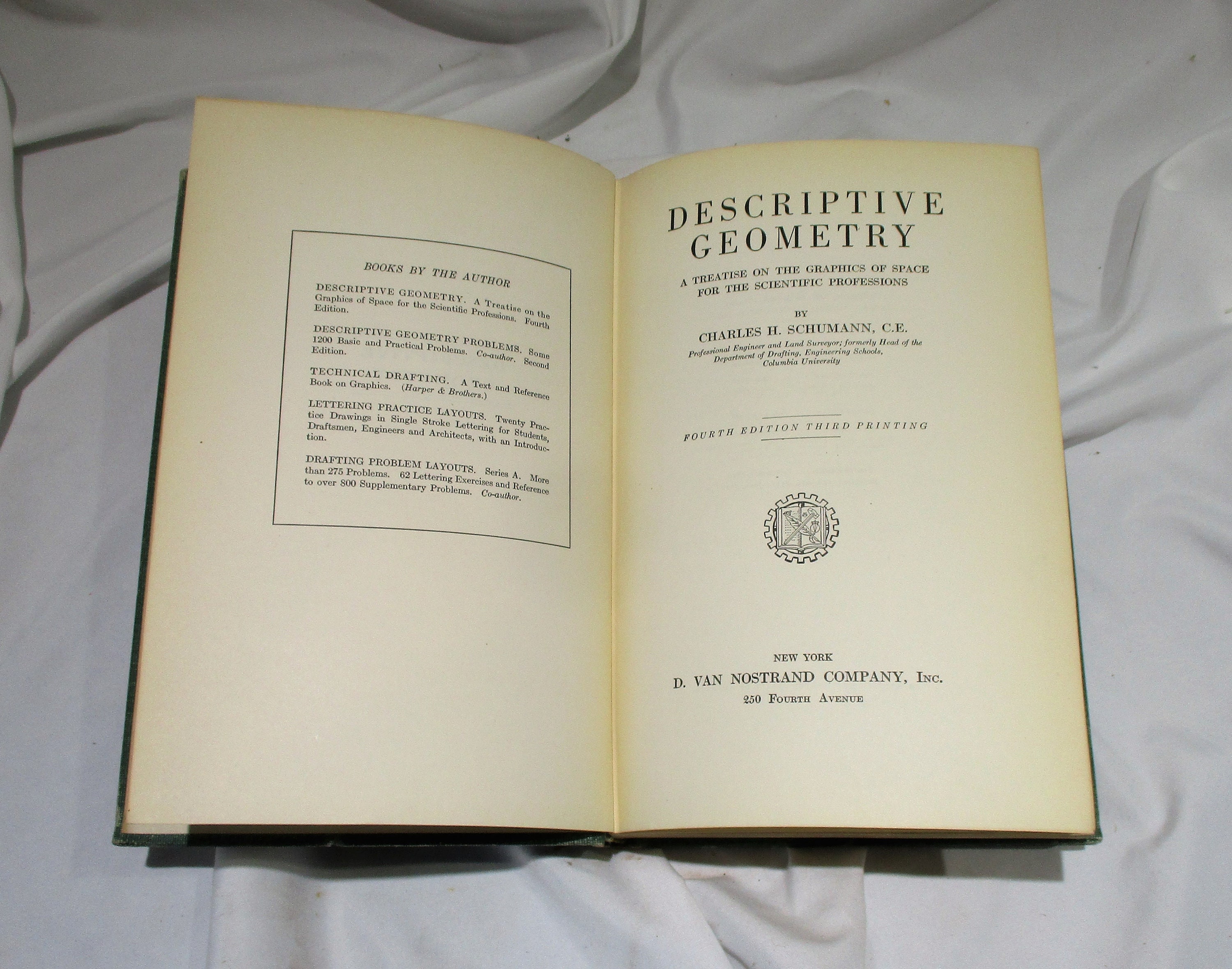 1947 Descriptive Geometry, Old Mathematics Book, Math Textbook ...