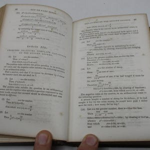 1852 Ray's Algebra: Antique 19th Century Math Book - Etsy