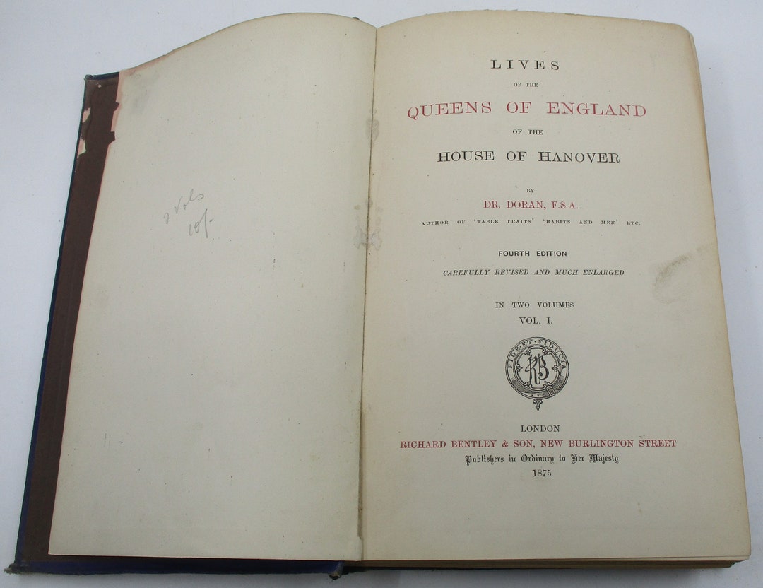 1875 Lives of the Queens of England, House of Hanover, Royalty, English ...