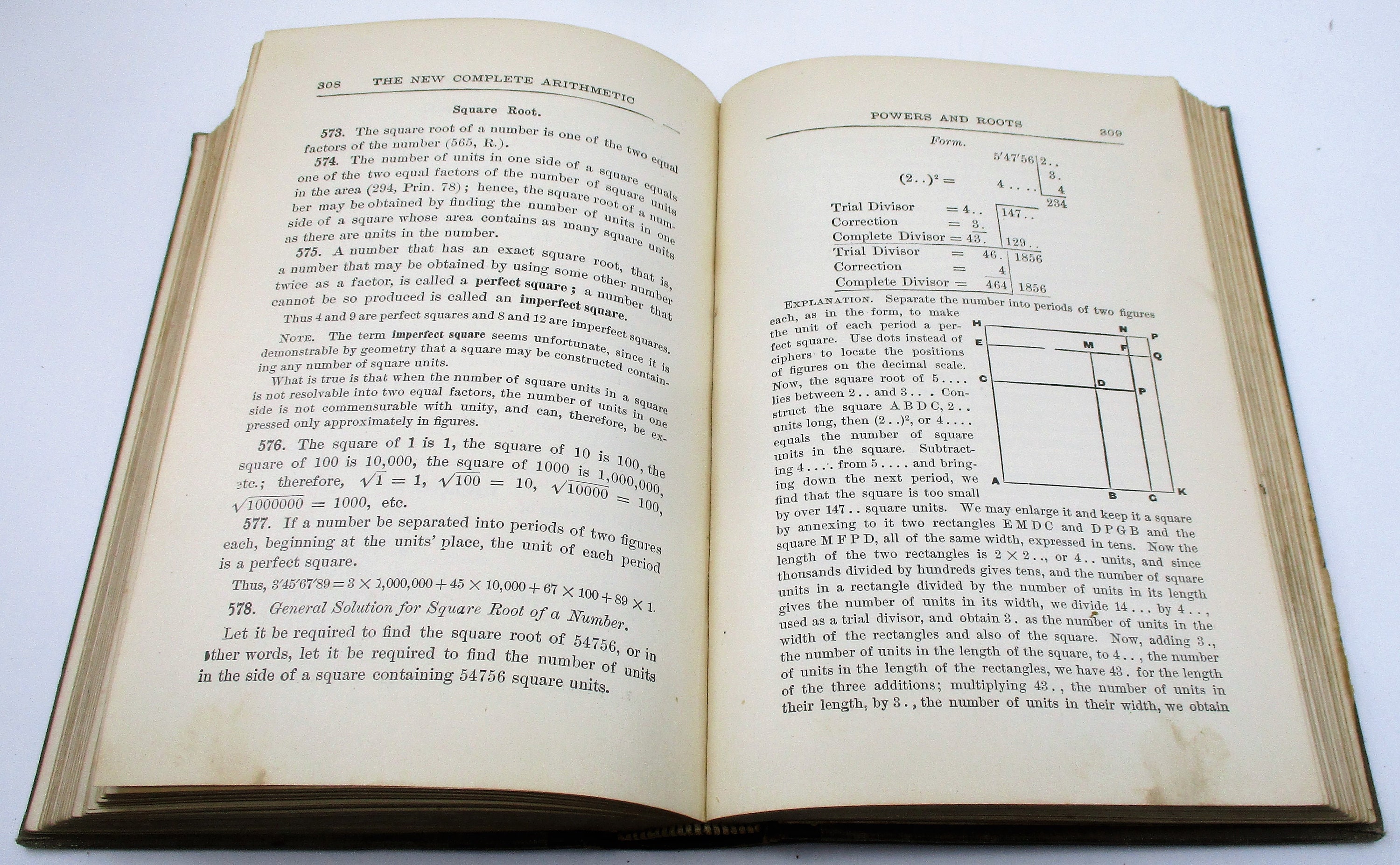 1900 Math Textbook the New Complete Arithmetic Old - Etsy
