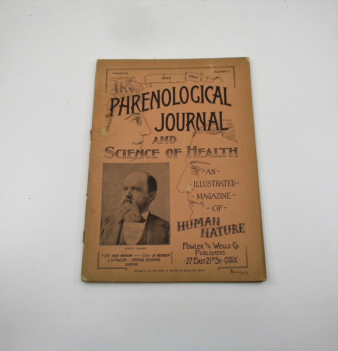 1894 Phrenological Journal of Sciences and Health, 19th Century Quack ...