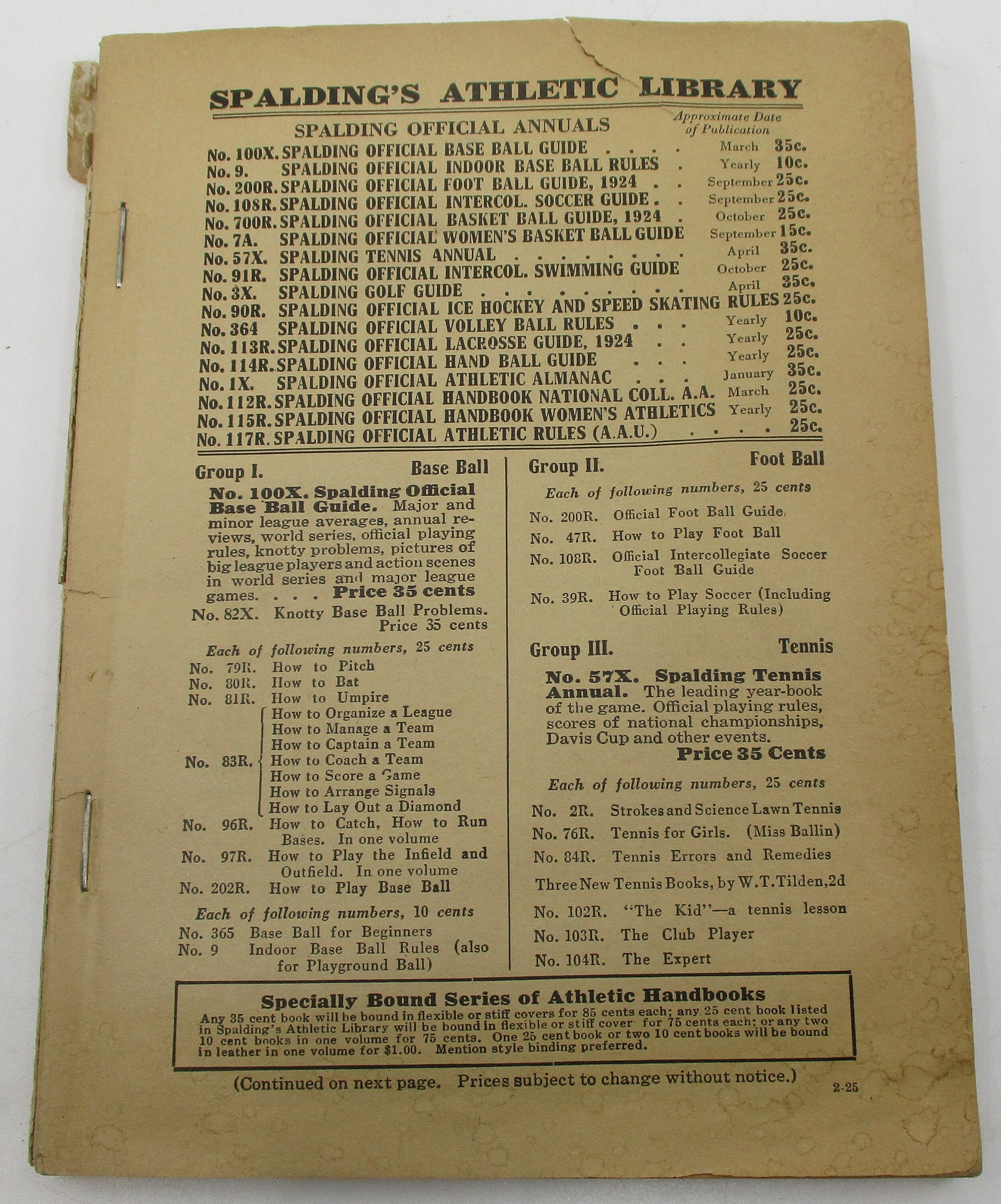 1925 the Art of Fencing, Spalding Red Cover Athletic Handbook Series ...