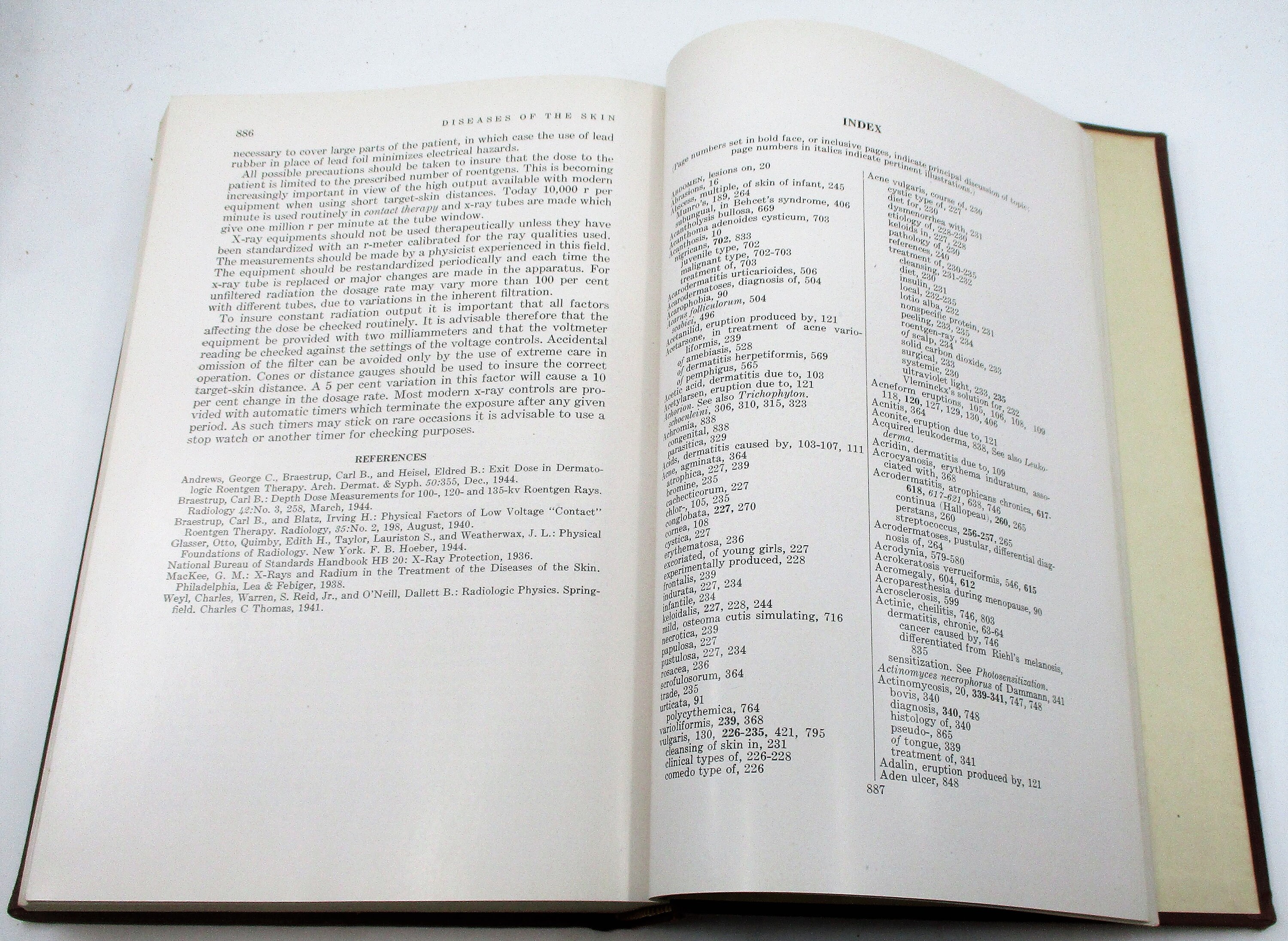 1946 Diseases of the Skin, Vintage Dermatology Medicine Book, Skin ...