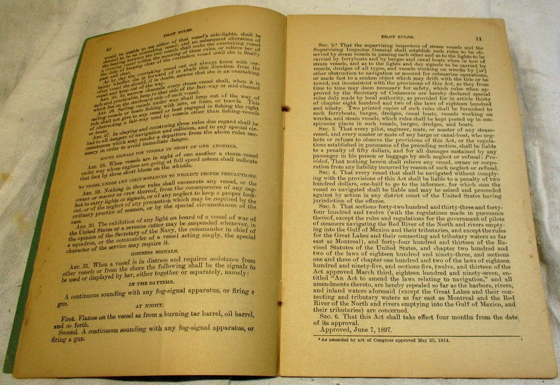 1920s Boating Pamphlet and Letter, Steamboat Inspection Service Booklet ...