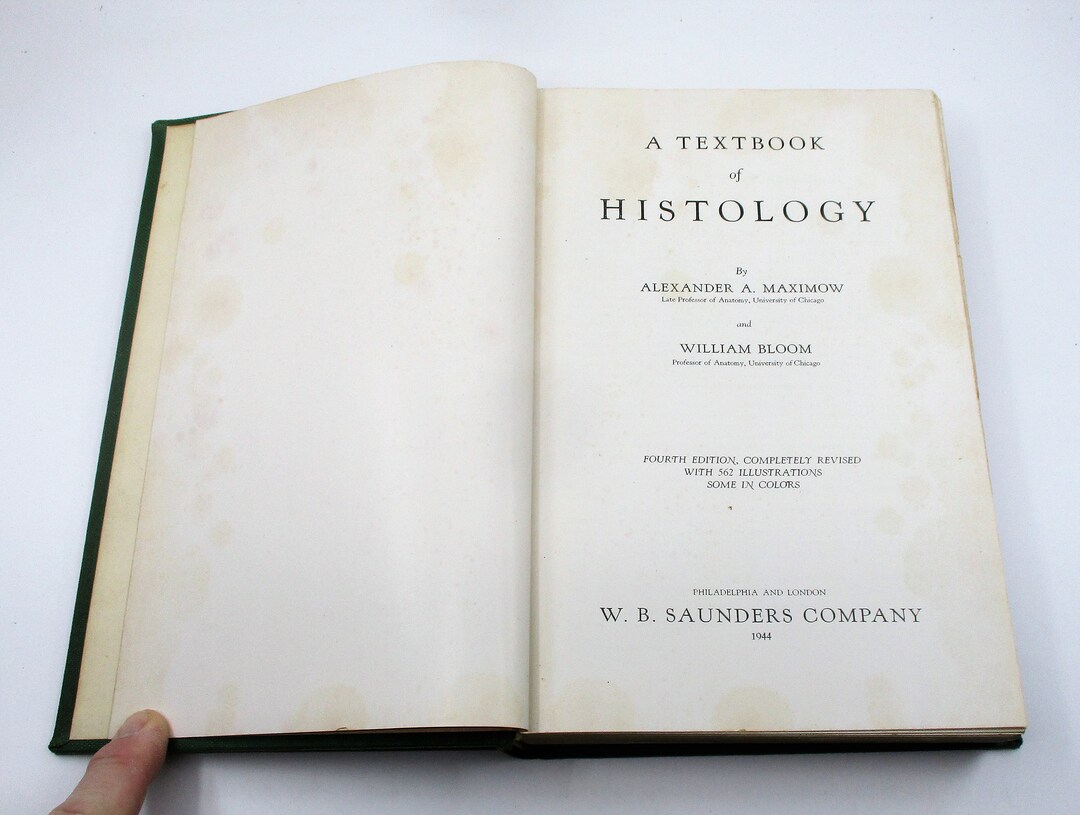 1944 Textbook of Histology: Vintage Medical Anatomy, Illustrated - Etsy
