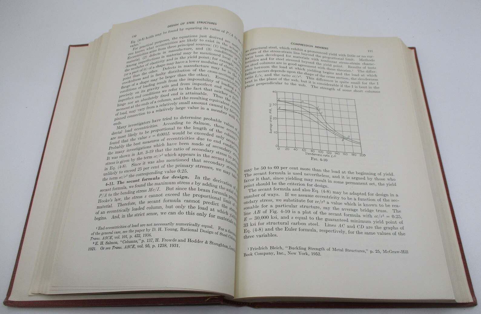 1957 Architectural and Civil Engineering Book, Design of Steel ...