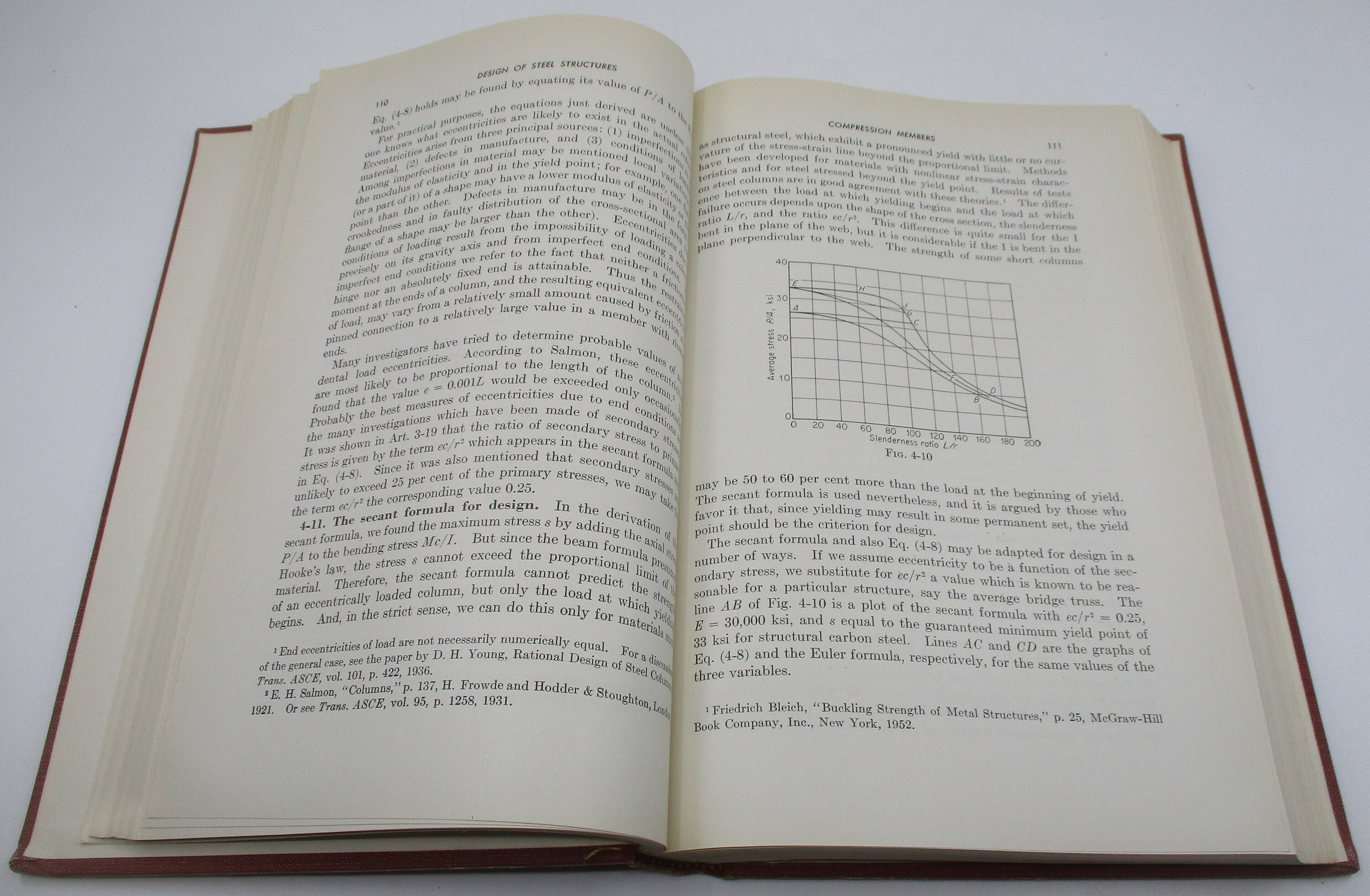 1957 Architectural and Civil Engineering Book, Design of Steel ...