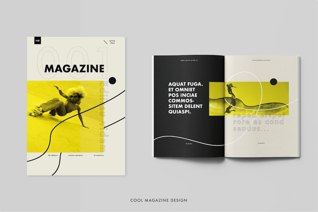 Indesign Template Cool Magazine - Etsy