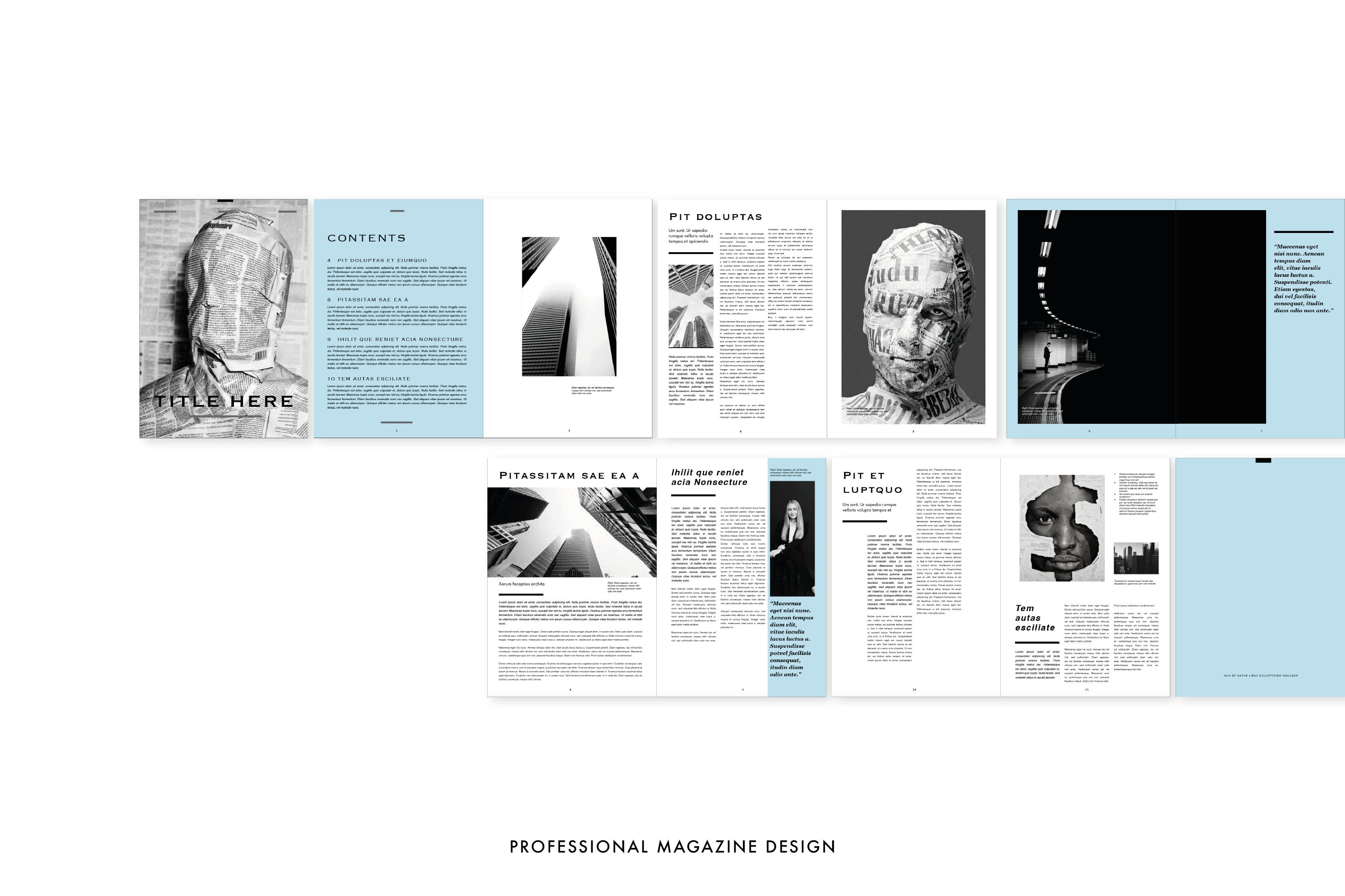 Professional Magazine Indesign Template Magazine Template - Etsy