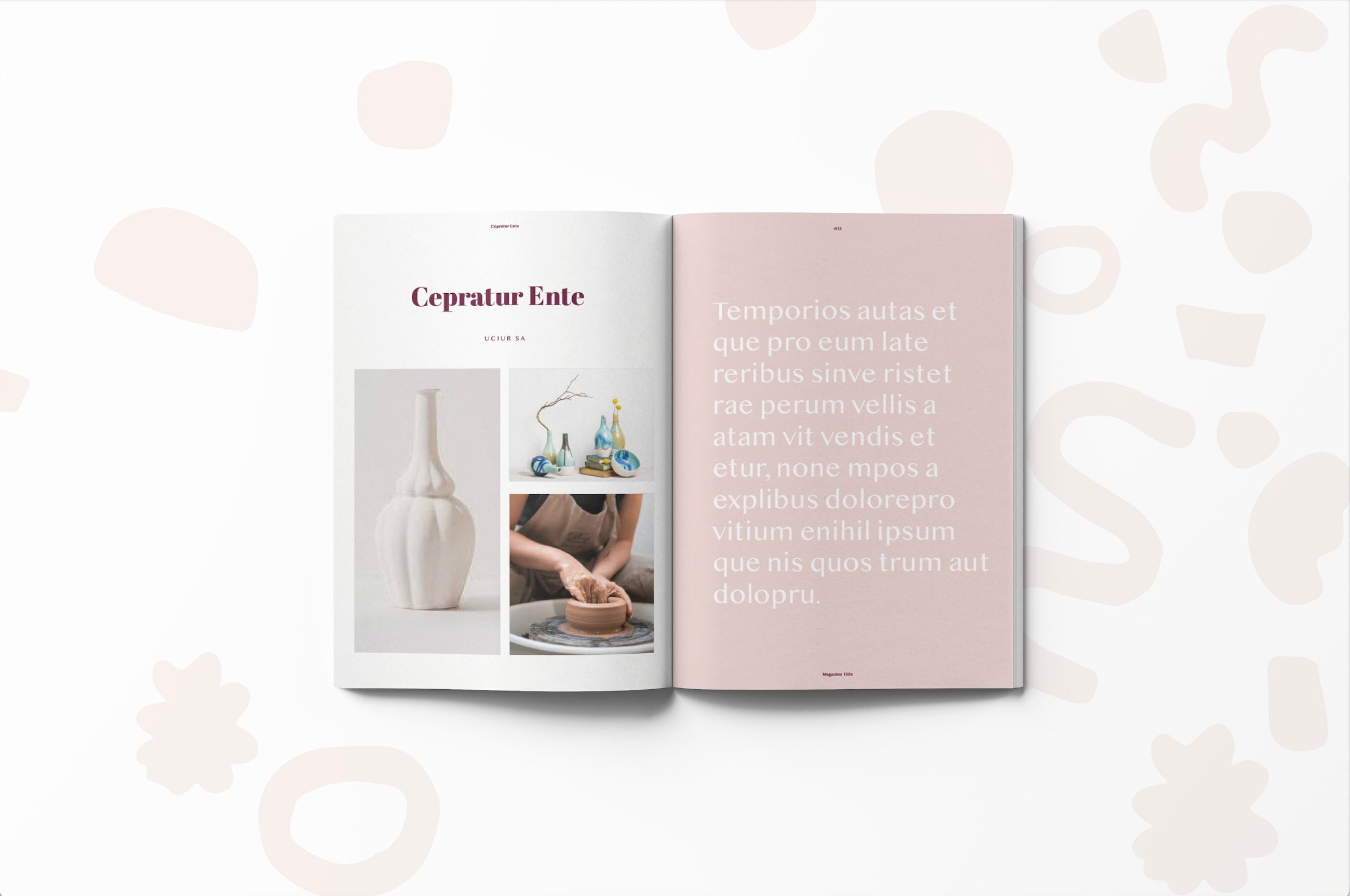 Pottery | Ceramics | Catalogue Template | Indesign | Template - Etsy