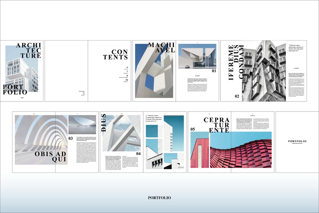Architecture Portfolio Indesign Template - Etsy