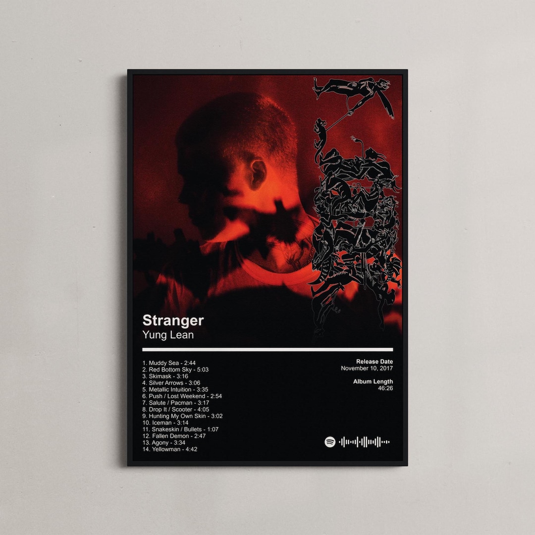 Yung Lean Stranger Poster Drain Gang Sadboys Bladee Ecco2k Thaiboy Digital Varg2tm Digital Print ...