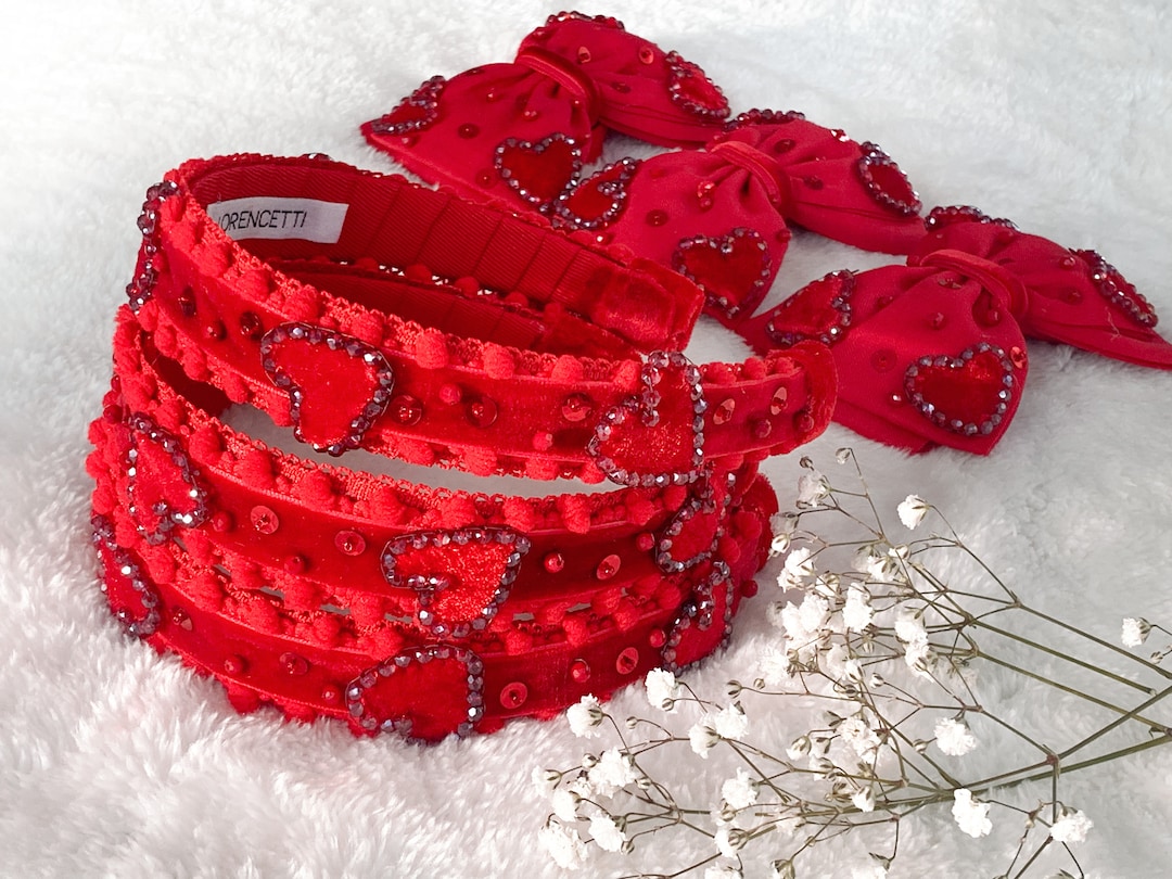 Valentines Day Headband Red Headband, Valentines Day Gift - Etsy