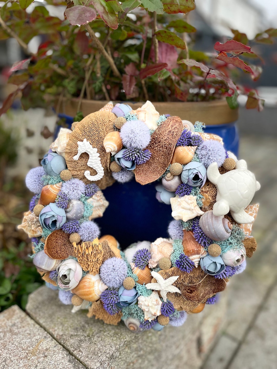 Maritime Wall Wreath 30 Cm Shell Wreath Door Wreath Gift Idea ...