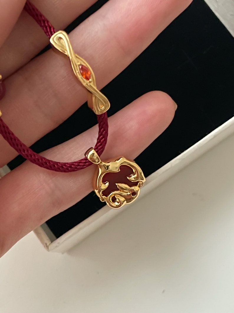 Sterling Silver Red String Bracelet/18k Gold Plated String Bracelet ...