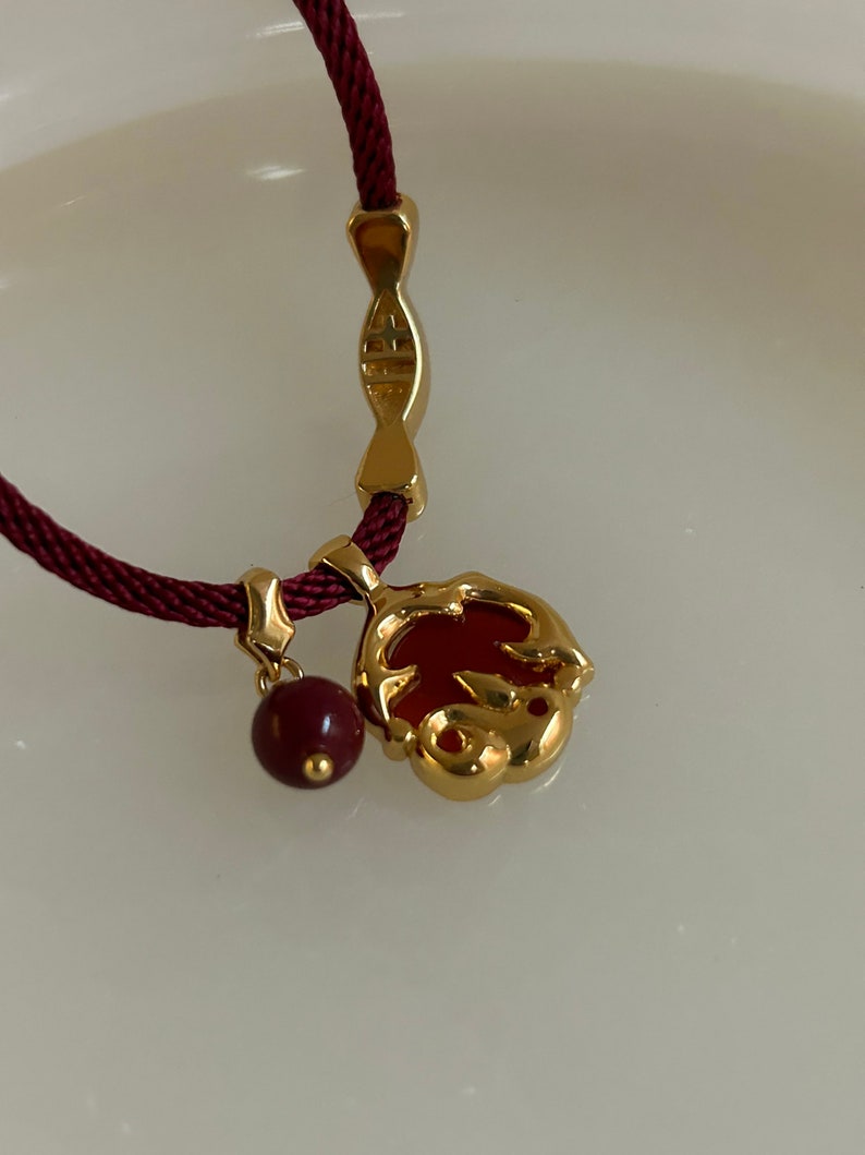 Sterling Silver Red String Bracelet/18k Gold Plated String Bracelet ...