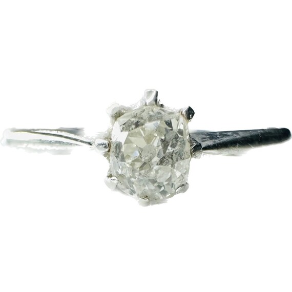 18ct White Gold Old Cut Diamond Solitaire Engagement … - Gem