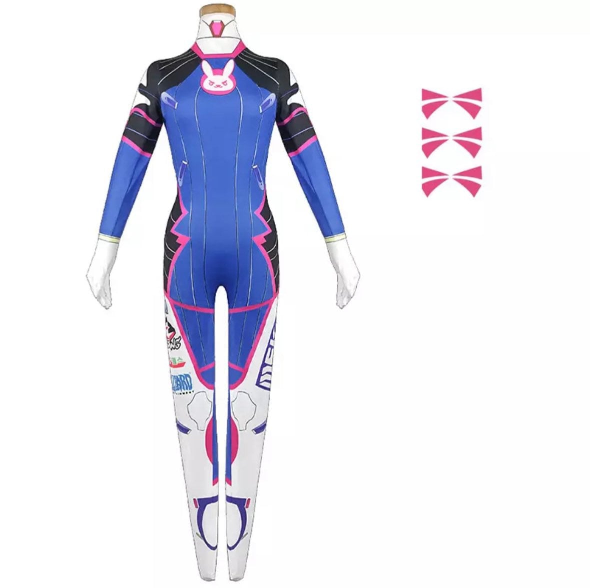 Over Dva Cosplay Costume Spandex Suit With Prop Wig Video Game Etsy