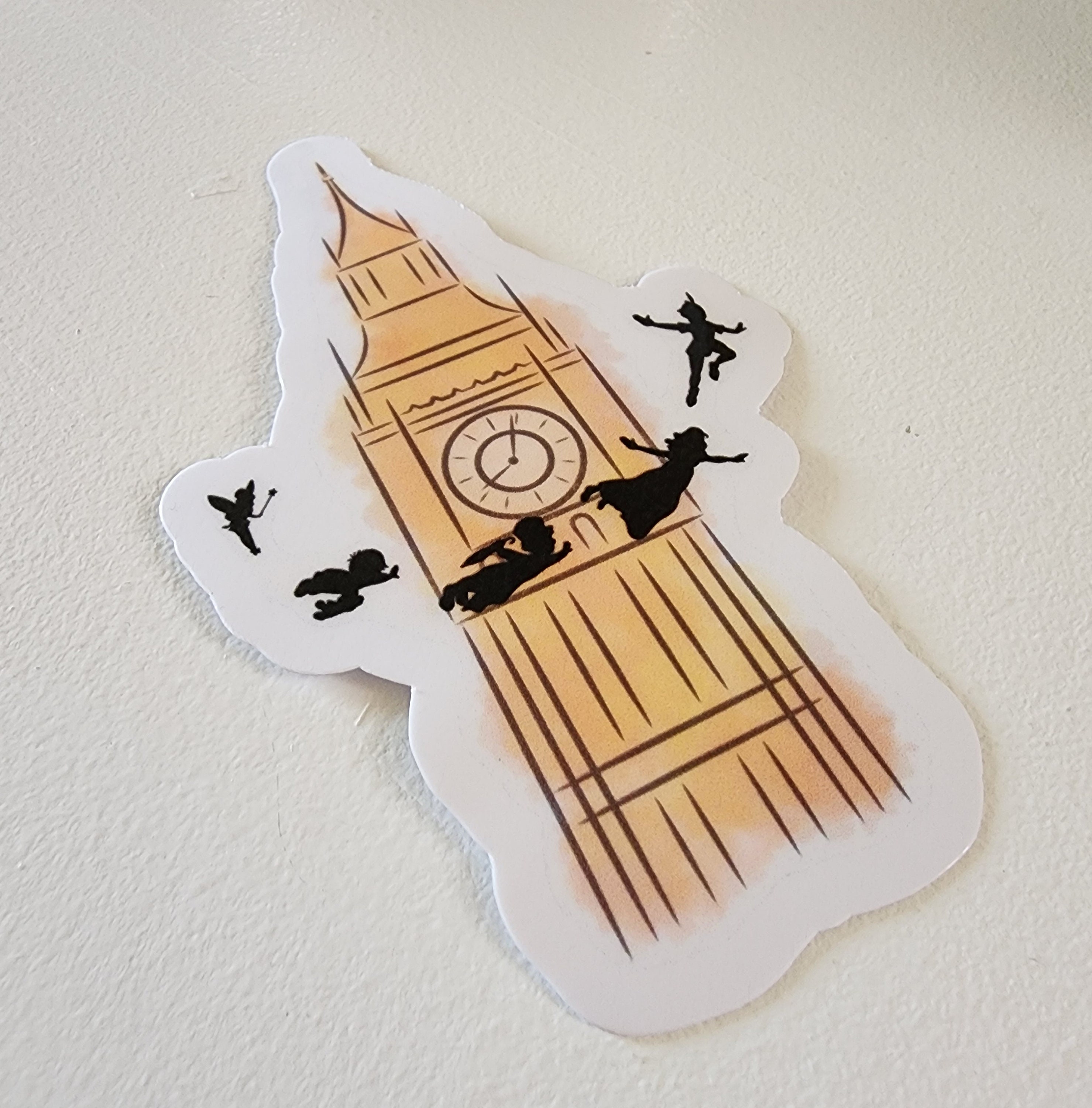 Peter Pan Flying Over Big Ben Peter Pan Vinyl Sticker - Etsy