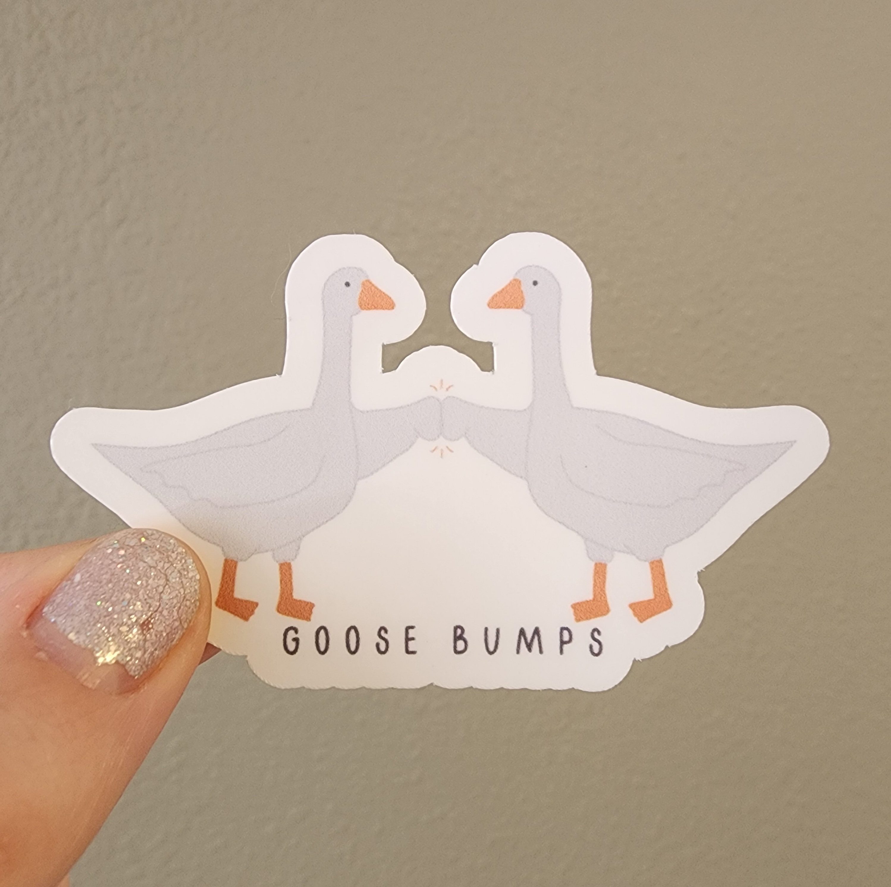 Goose Bumps Vinyl Sticker - Geese Fist Bumping - Etsy