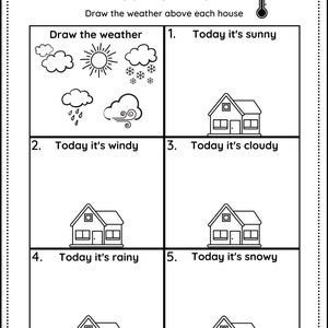 Weather Draw Worksheet - Etsy